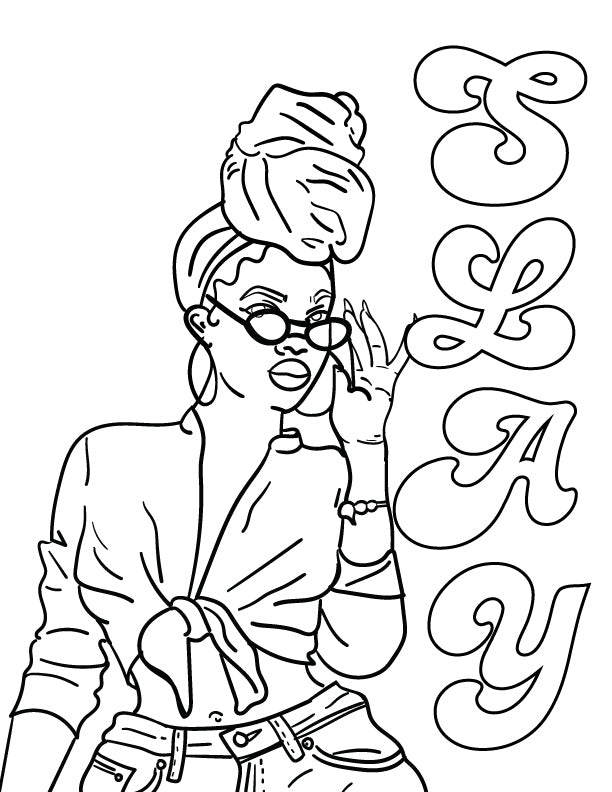 black woman coloring pages